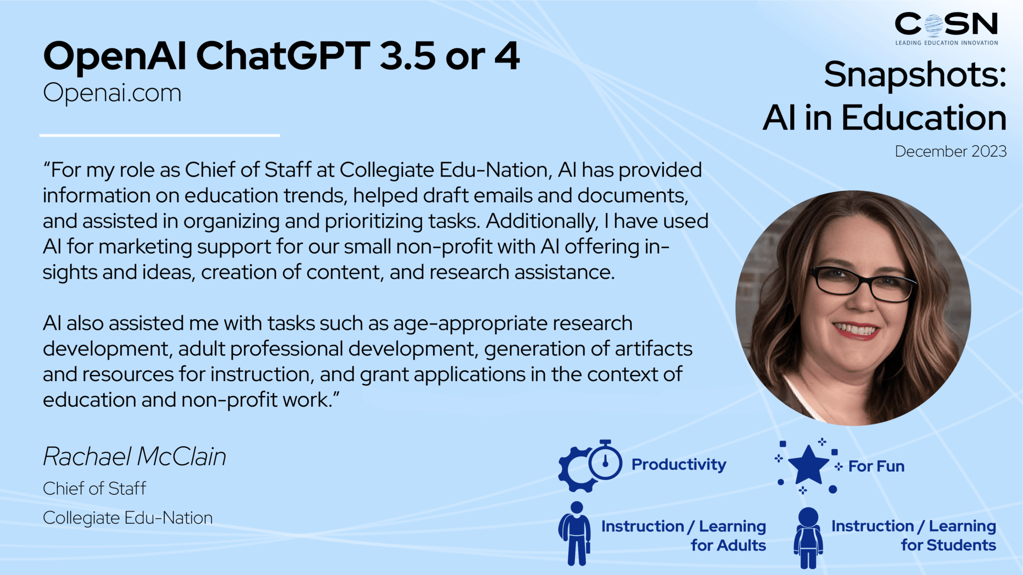 CoSN Snapshots: AI in Education | CoSN