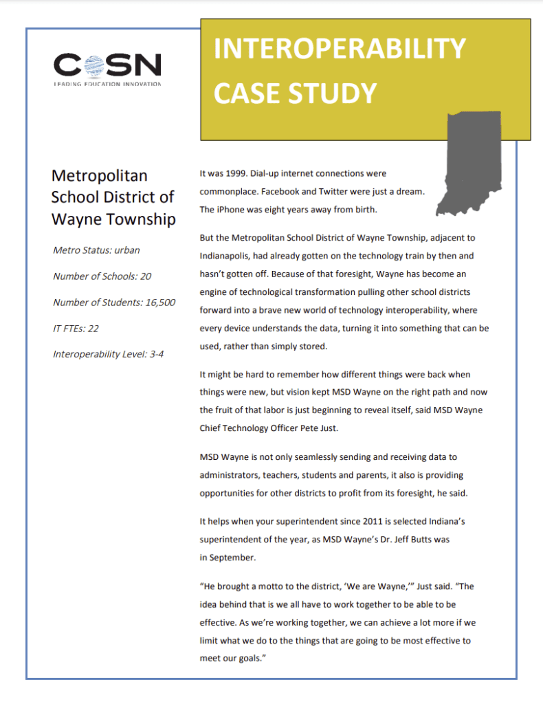 K-12 Technology Interoperability Standards & Tools | CoSN